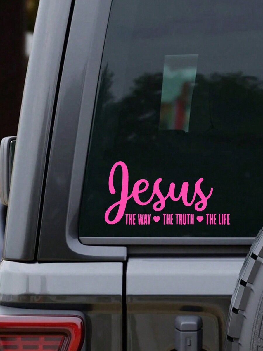 Jesus The Way Truth Life Sticker For Car Window Decor Stickers | SHEIN USA