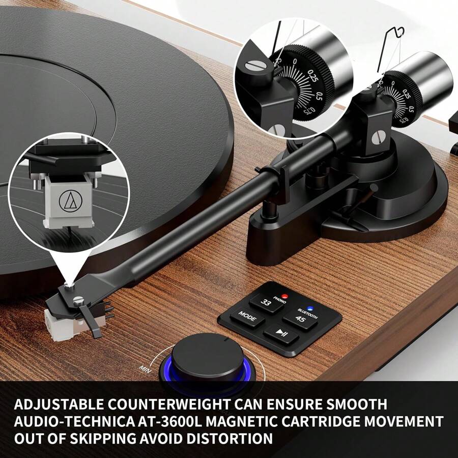 DIGITNOW Record Player For Vinyl With HiFi Speakers, Bluetooth ...