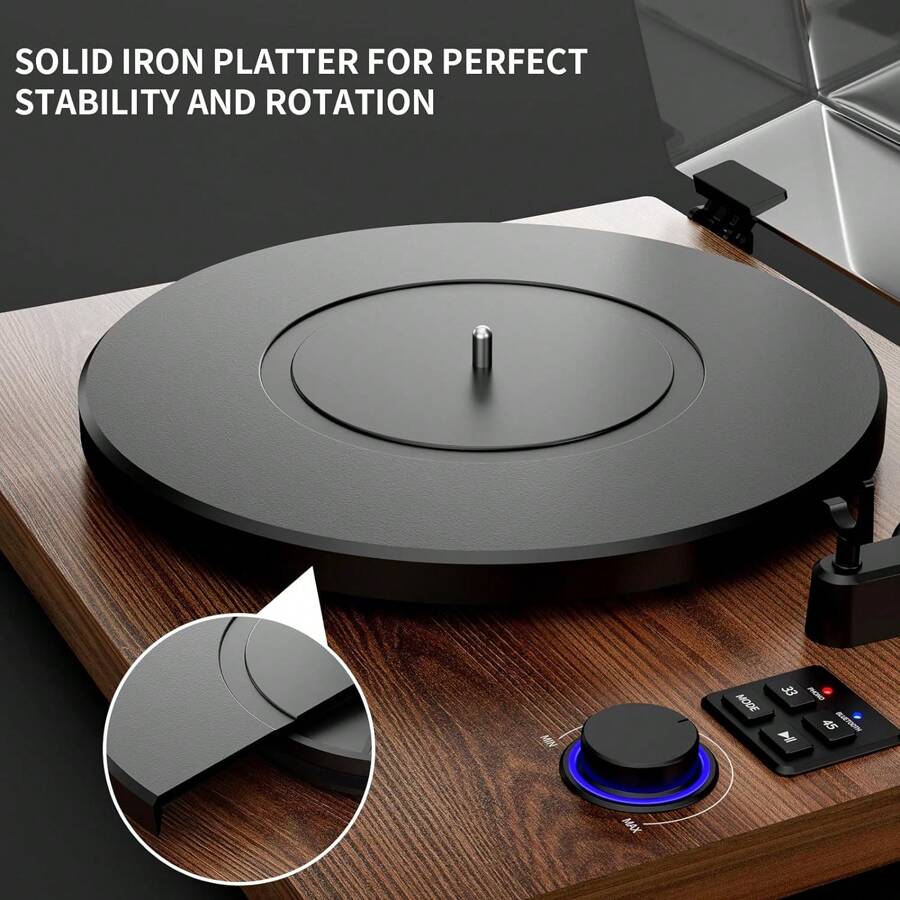 DIGITNOW Record Player For Vinyl With HiFi Speakers, Bluetooth ...
