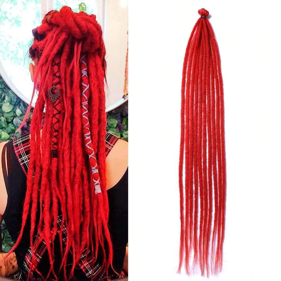 10 Strands/Pack 24 Inch Colorful Synthetic Dreadlock Extensions Thin 0 ...