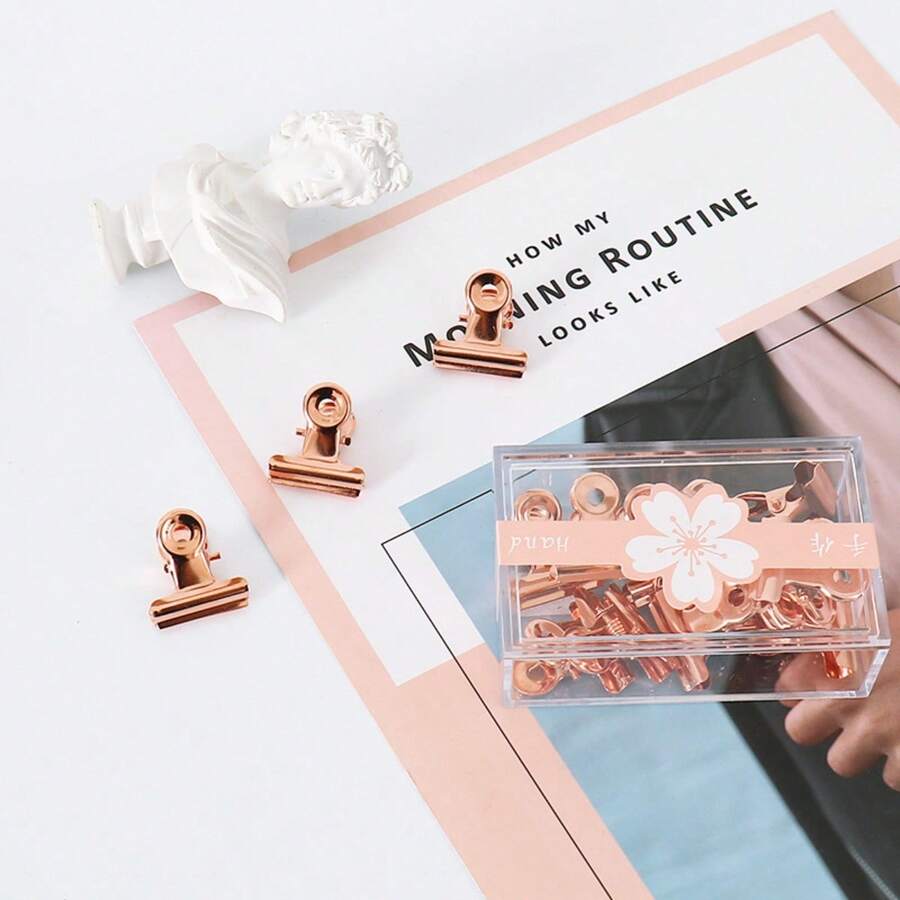 12 Pieces, Small Binder, Rose Gold, Gold, Silver, Small Binder Giant ...