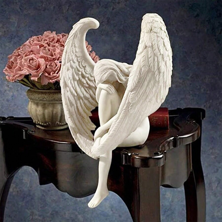 1pc Cross-Border Polyresin Craft Staircase Angel Ornament Garden Statue ...