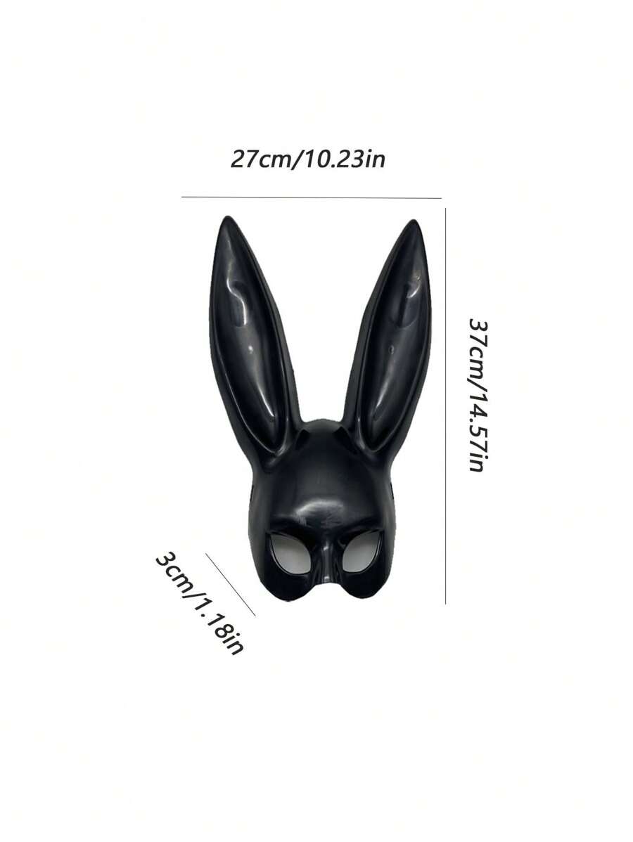 Rabbit Mask For Halloween Cosplay, Party, Cartoon Half Face Bunny Girl ...