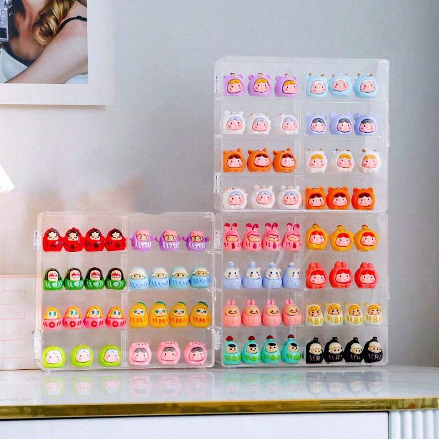 Cute Miniature Blind Box Display Case For Collectibles With Clear ...