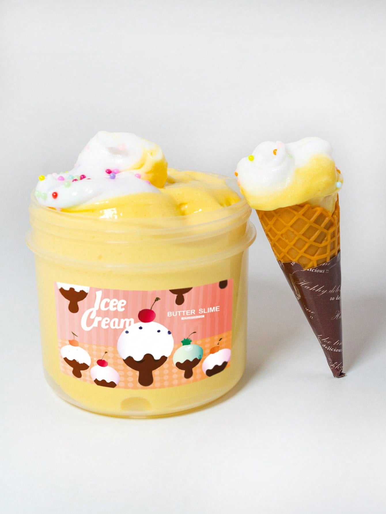 6oz+1oz Butter Slime, Food Simulation Series - Ice Cream, ASMR Slime ...