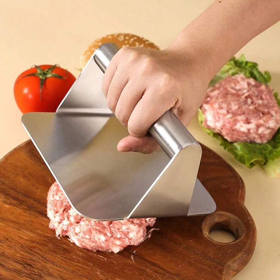 1pc 430 Stainless Steel Square Hamburger Press Maker Meat Patty Mold ...