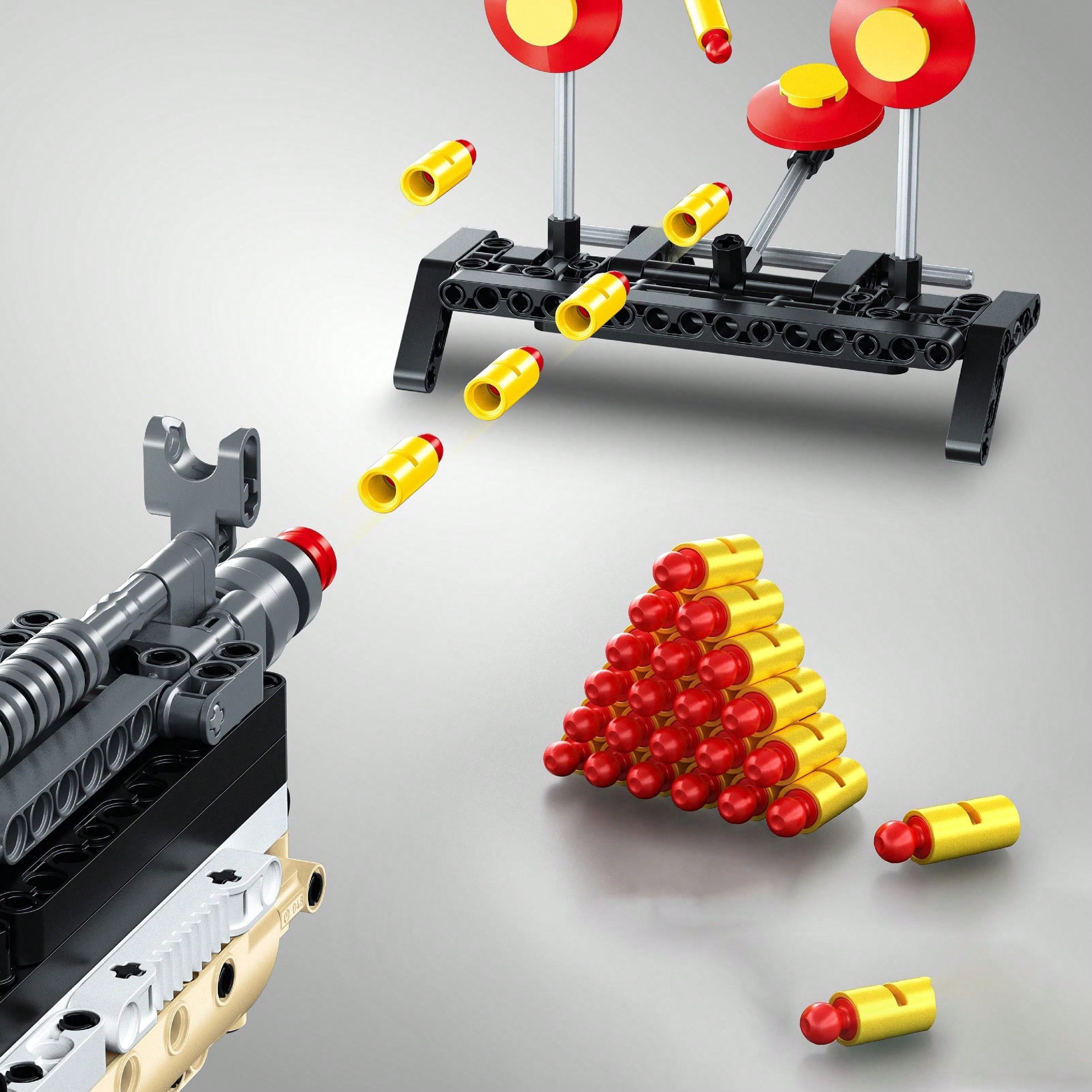 1126pcs Cool Assault Rifle Building Blocks That Can Shoot Foam Soft ...