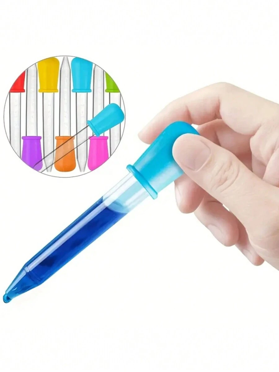 5pcs Liquid Dropper Silica Gel And Plastic Pipette Transfer Dropper ...