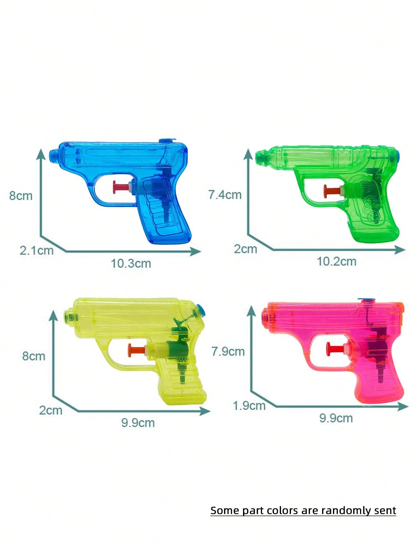 4pcs Water Gun Set, Summer Outdoor Toy For Multiple Players, With 40ml ...