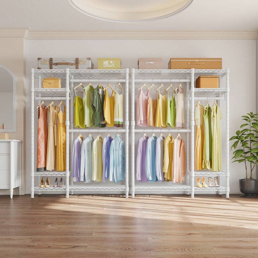 VIPEK V2S Garment Rack Heavy Duty Clothes Rack 4 Tiers Wire Shelving ...