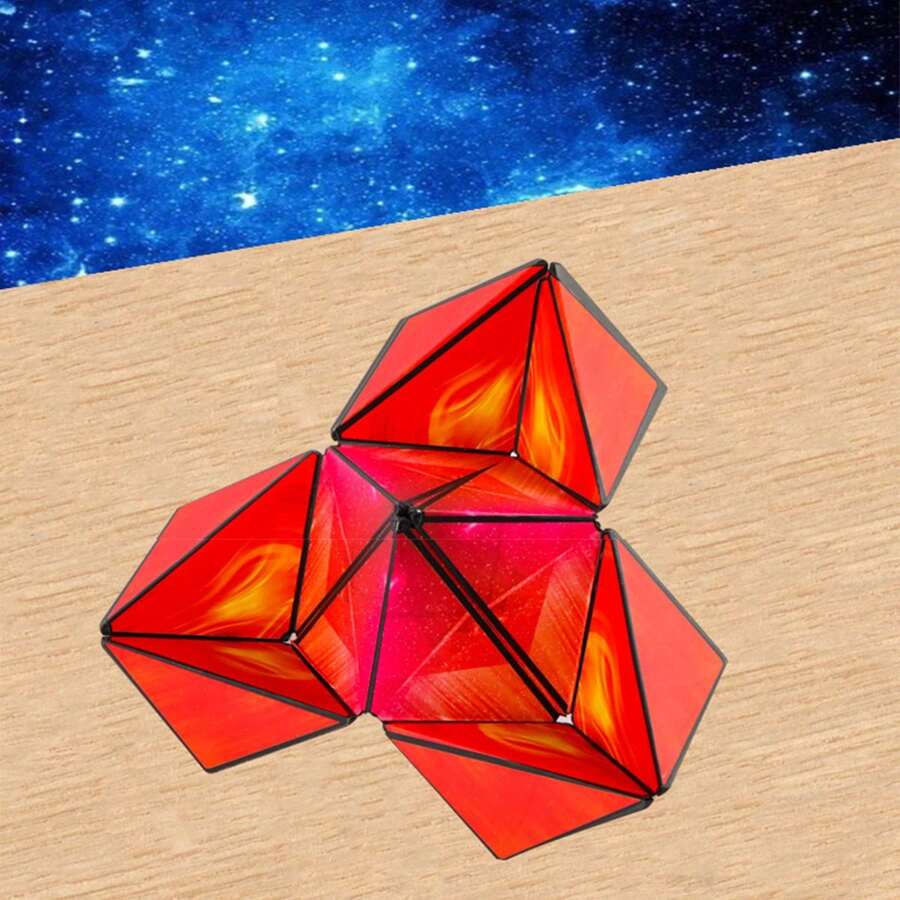 1 Pièce Cube Magique Géométrique, Blocs De Construction Transformables, Jouet De Puzzle Éducatif ...