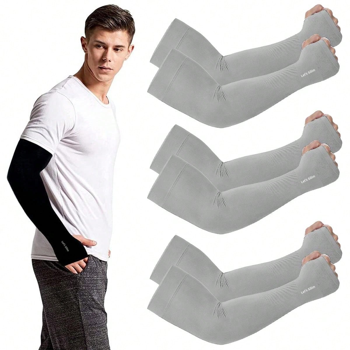UV Sun Protection Arm Sleeves With Thumb Hole For Men Women Youth ...