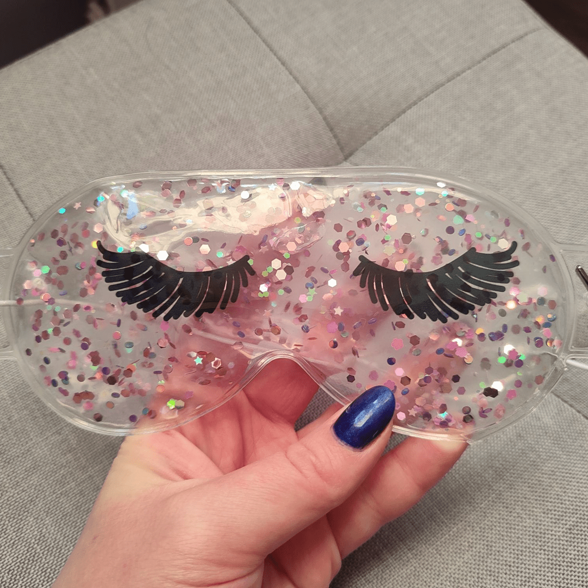 1pc Gold Powder & Eyebrow Shaped Gel Ice Pack Eye Mask, Cold/Hot ...