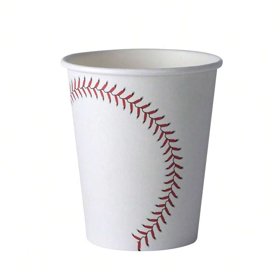 Baseball Themed 9 Oz Disposable Paper Cups 100 Pack, Festival, Party ...