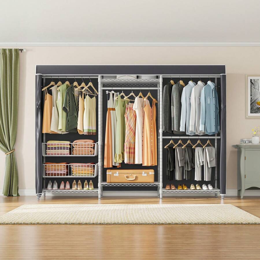 VIPEK V10C Portable Closets Heavy Duty Clothes Rack With Basket ...