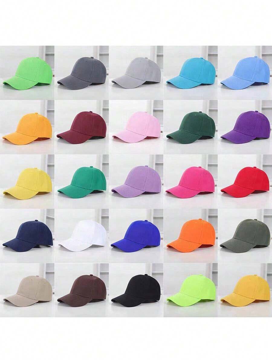 Solid Color Baseball Cap Lightweight Simple Casual Couple Dad Hats ...