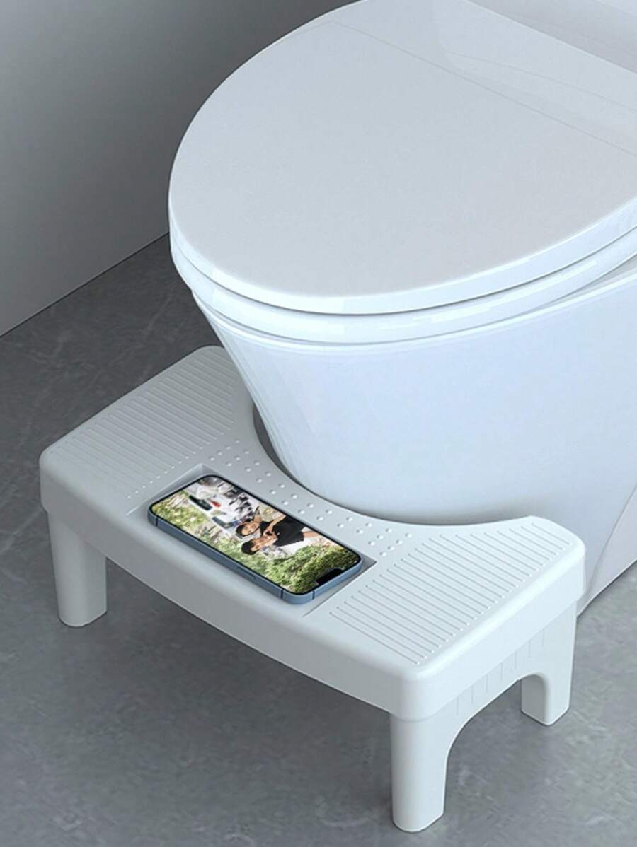 1 Adult Toilet Seat, High Load-Bearing Plastic Portable Footstool, Non ...