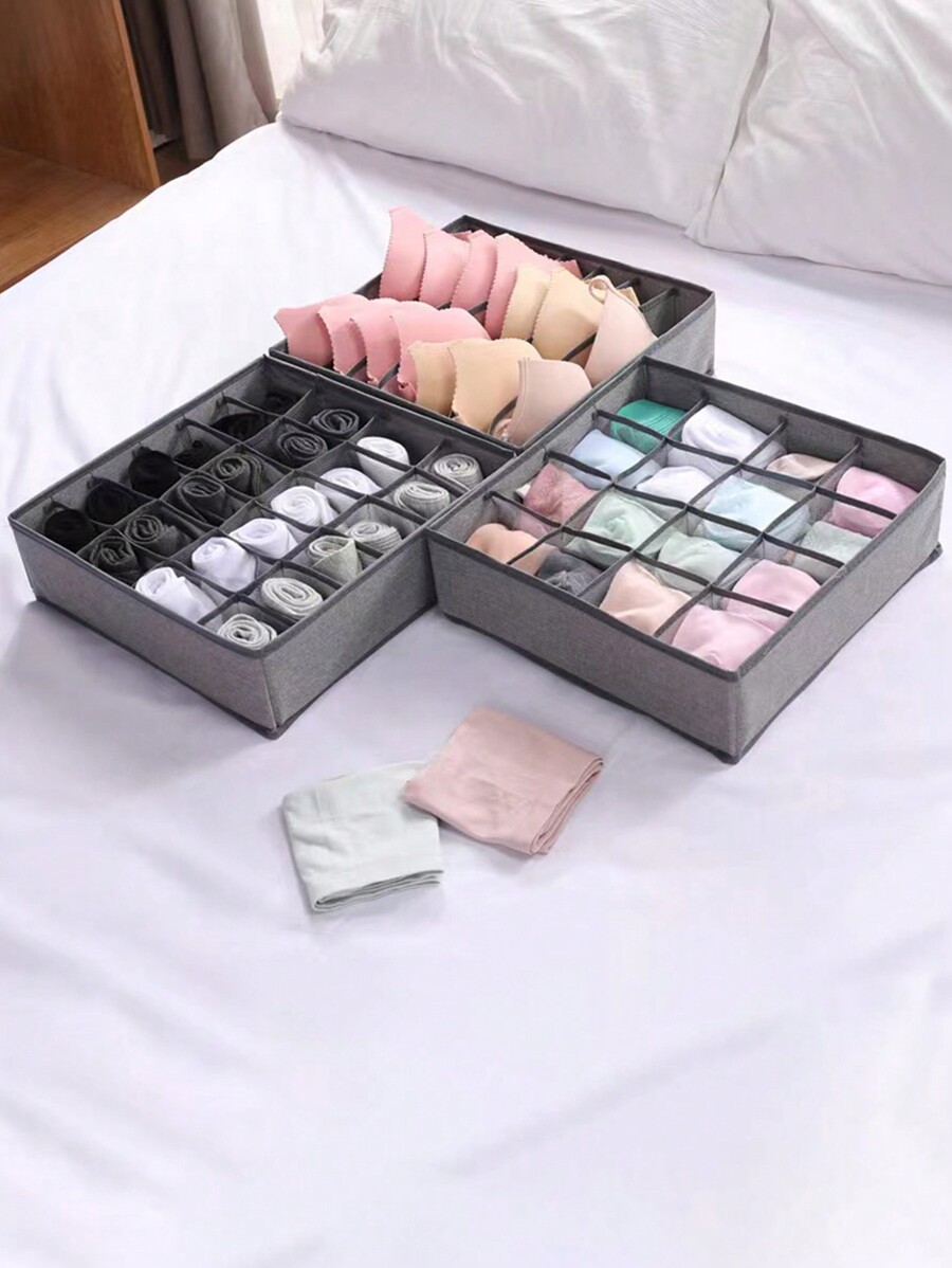 1pc Foldable Bra & Underwear Storage Box, Partition & Organizer For ...