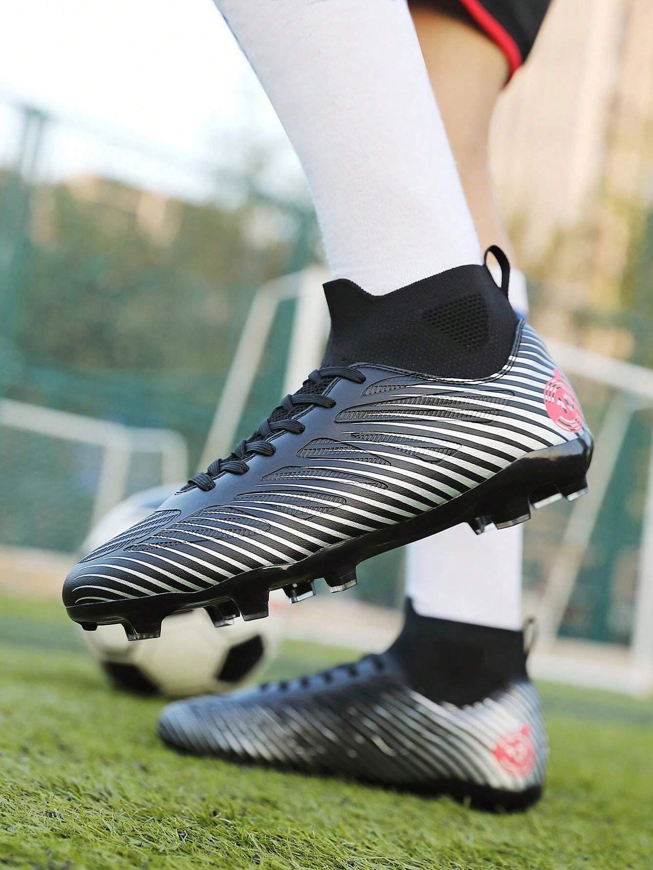 High-Top Unisex Professional Football Boots, Long Studs, Outdoor Soccer ...