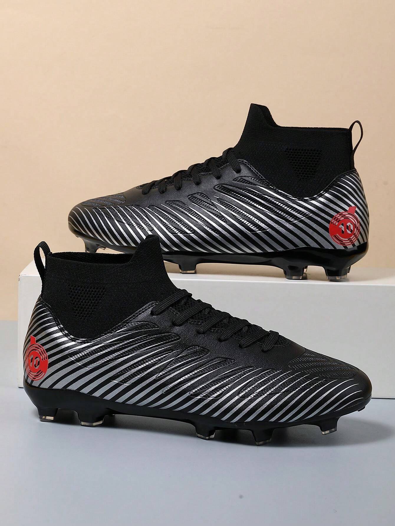 High-Top Unisex Professional Football Boots, Long Studs, Outdoor Soccer ...