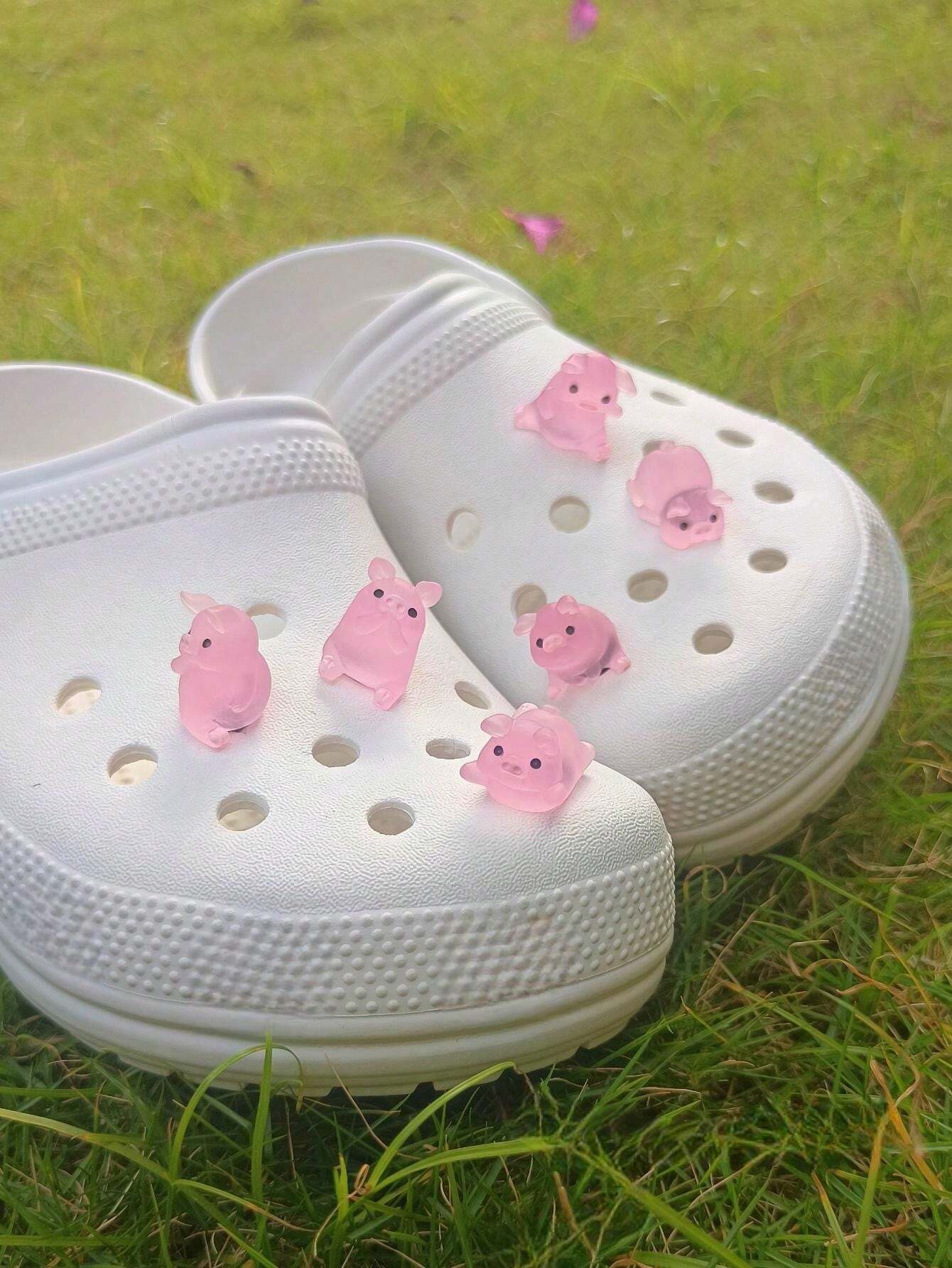 6pcs/Pack Pig Shaped Shoe Charms, 3d Animal Shoe Decorations For Diy ...