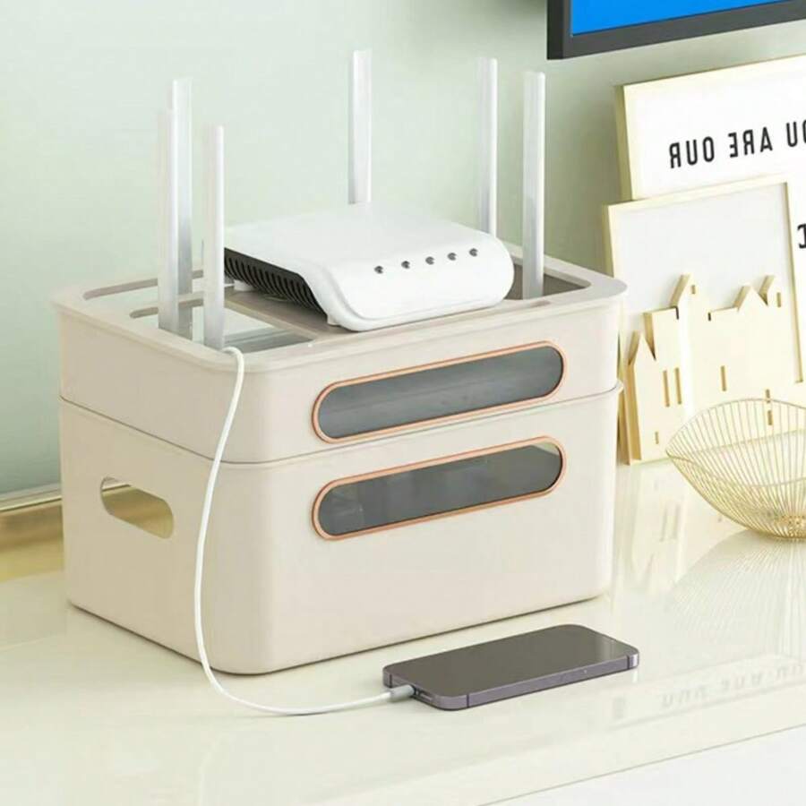 1 stuk Wifi Opbergdoos voor router TV Doos Organizer Plank Power streep ...