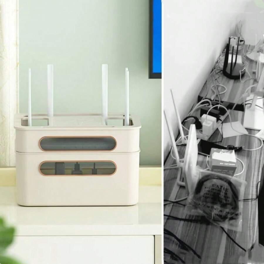 1 stuk Wifi Opbergdoos voor router TV Doos Organizer Plank Power streep ...