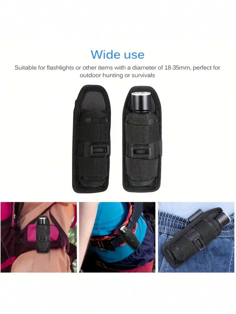 1pc Durable Flashlight Bag ,Flashlight Pouch Holster With 360 Degree ...