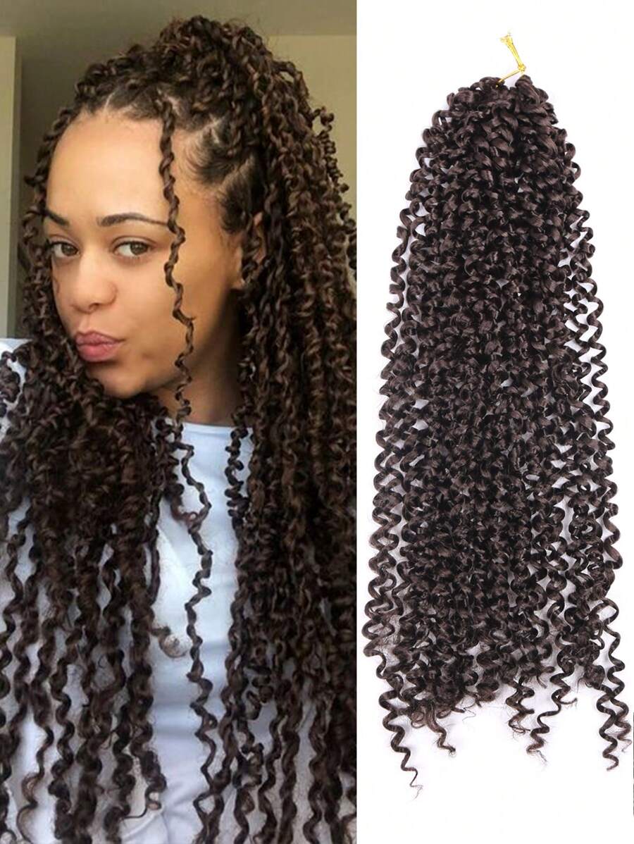 Passion Twist Hair 18 Inch Water Wave Crochet Hair Briads Pre Looped 3078