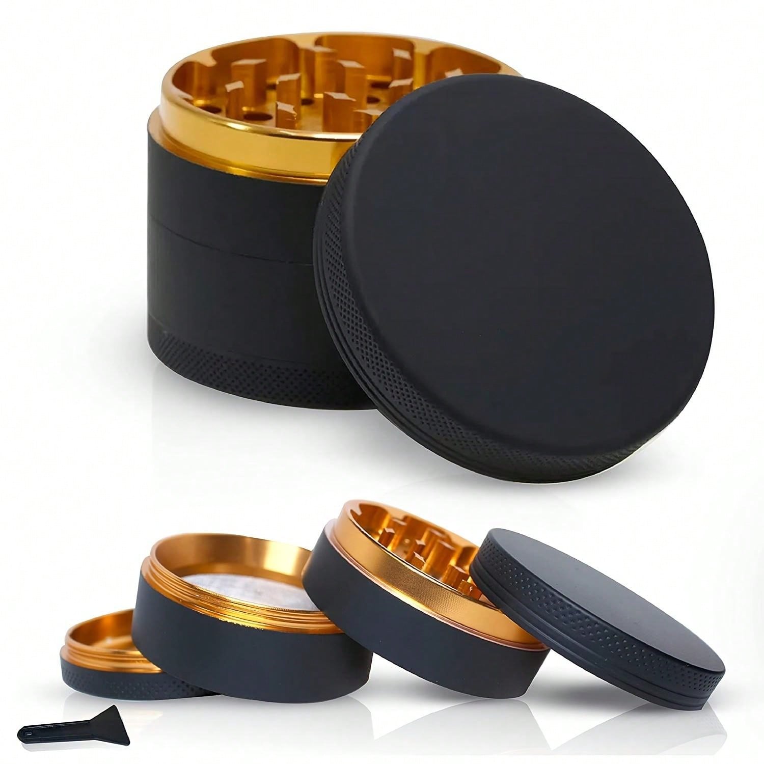 Silicone Matte Black Aluminium Herb Grinder | SHEIN USA