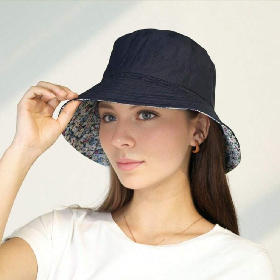 Summer Women's Foldable Korean Style Sun Hat With Wide Brim Face ...