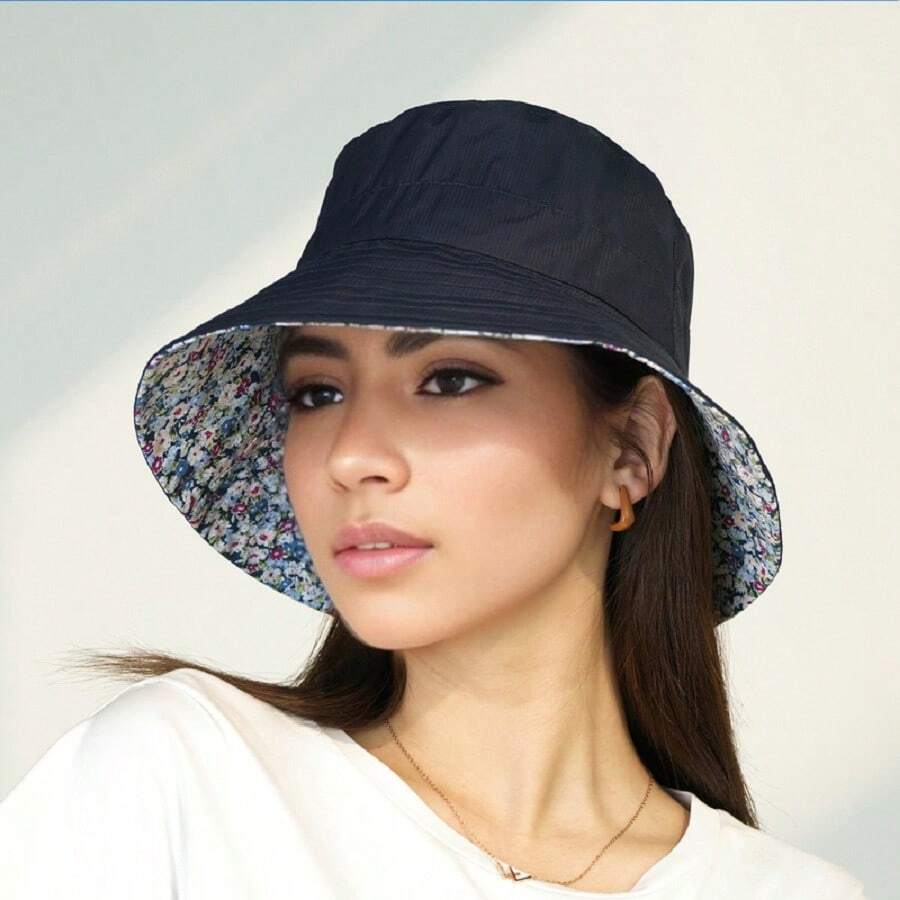 Summer Women's Foldable Korean Style Sun Hat With Wide Brim Face ...