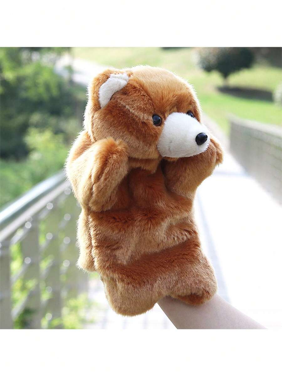 Cute Brown Bear Hand Puppet Plush Toy, Realistic Stuffed Animal Toy ...
