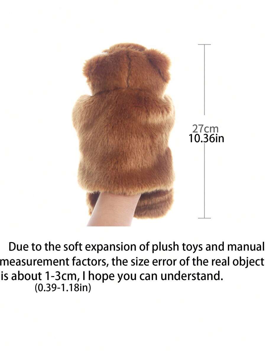Cute Brown Bear Hand Puppet Plush Toy, Realistic Stuffed Animal Toy ...