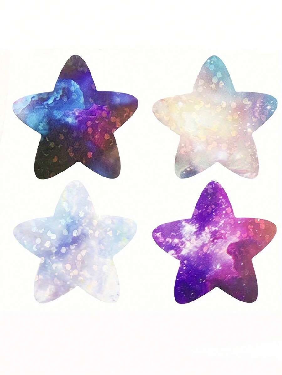 500pcs/Roll 1-Inch Colored Starry Sky Star Stickers, Reward Packaging ...