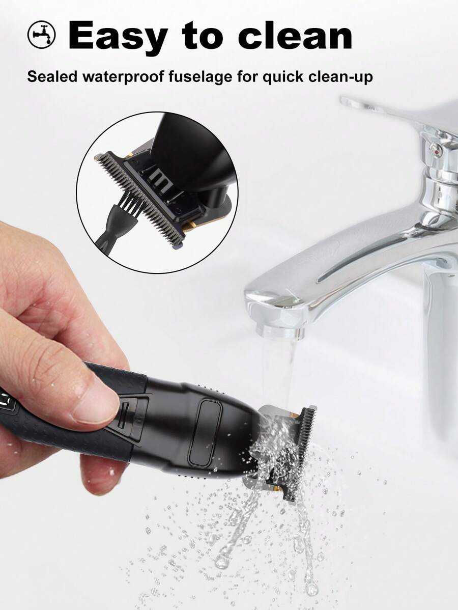 Professional Cordless Hair Trimmer, Hair Clipper T-Blade Hair Clipper ...