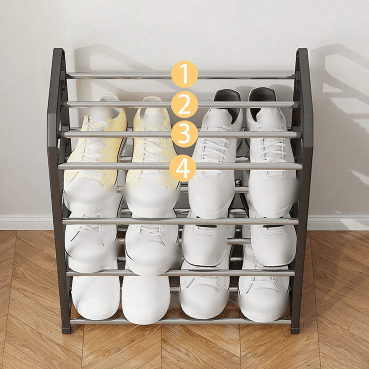 1 Pieza Estante Para Zapatos De 4 Niveles Y Ancho Asequible Para ...