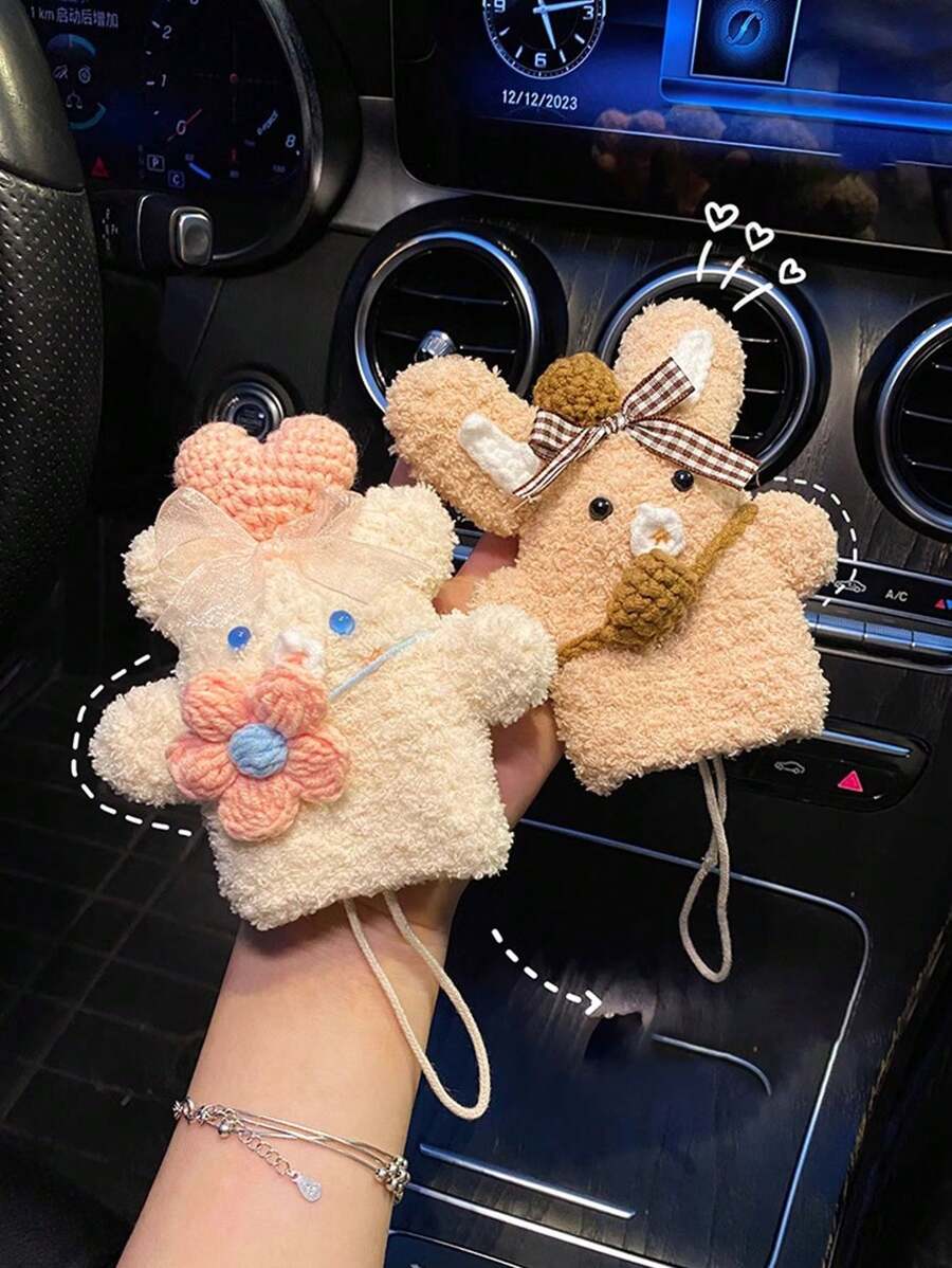 1pcs Cute Car Keychain Pendant: Lovely Key Cover Case With Knitted ...