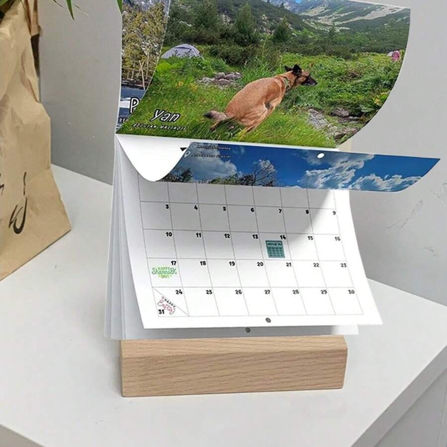 1pc 2024 Cute And Funny Dog Poop Calendar, Hanging Style Dogs Picture ...