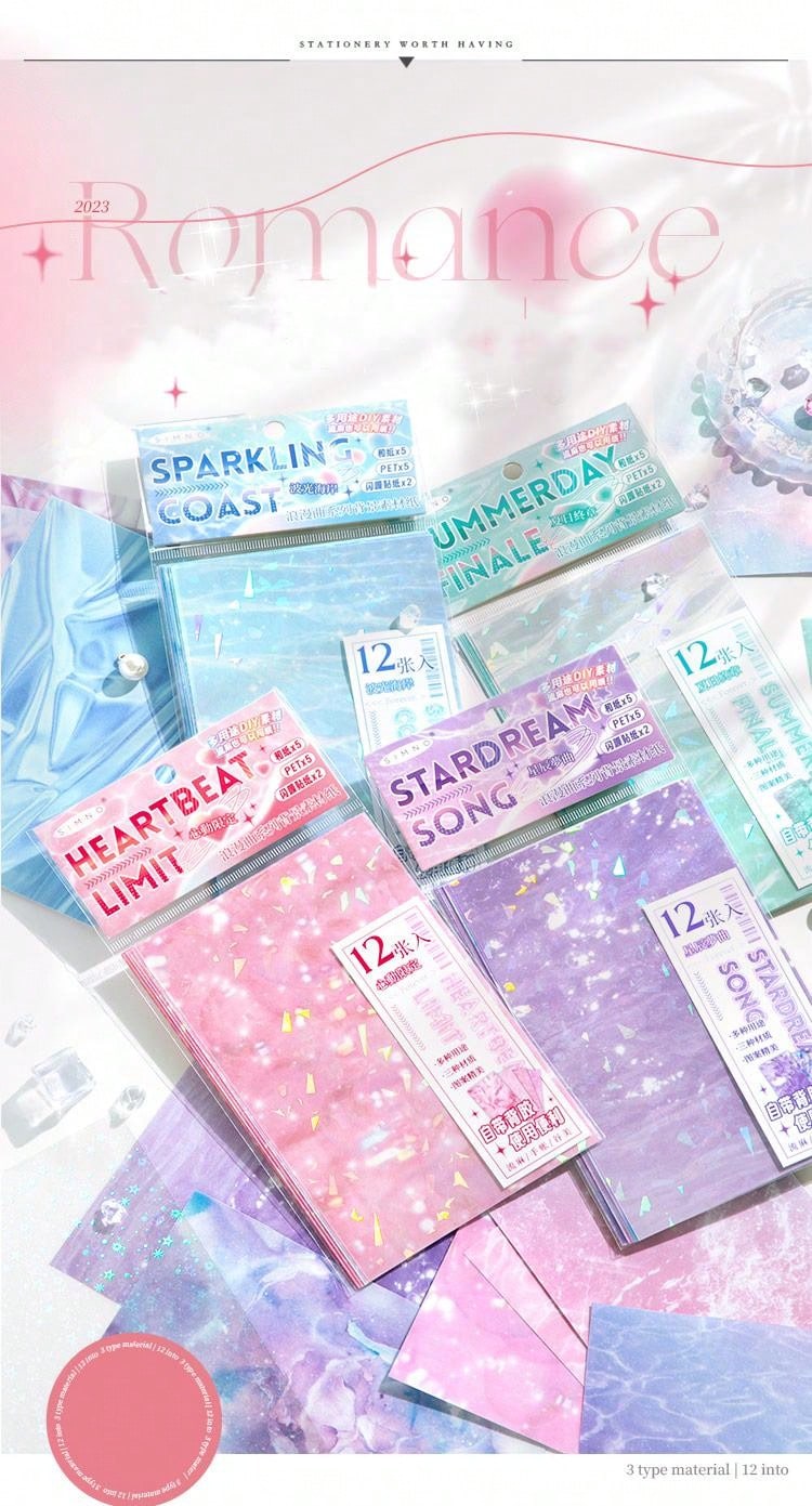 Heart-Throbbing Limited Theme Fresh Background Material Sticker For Diy ...