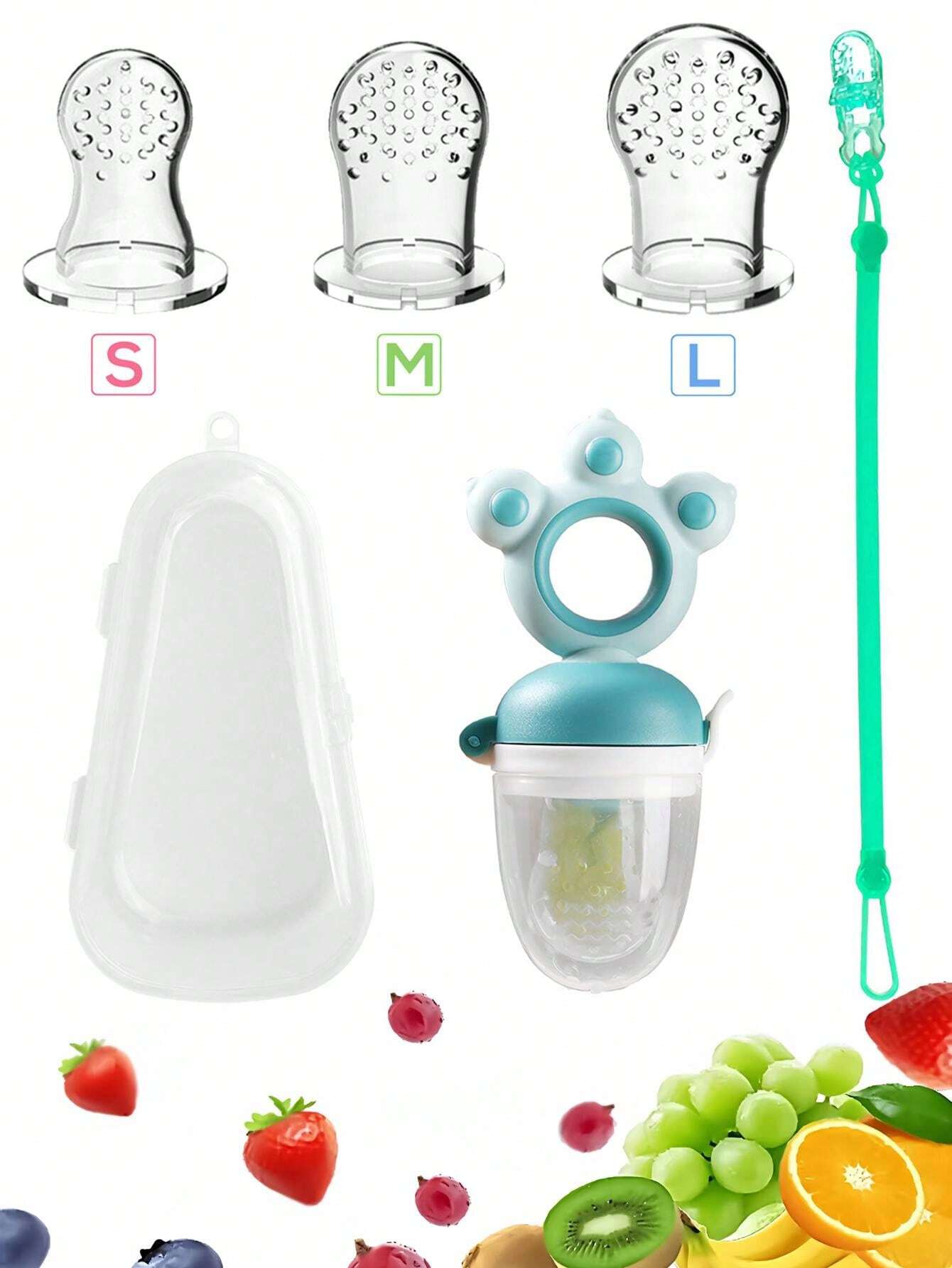 6pcs Baby Fruit & Vegetable Feeder Silicone Mesh Teething Toy, Infant ...