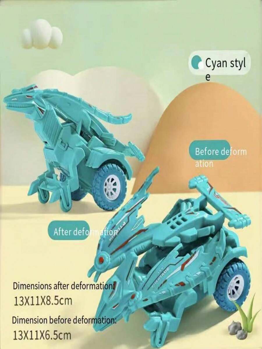 Children's Toy Dinosaur Car With Inertial Collision Deformation, Slide ...