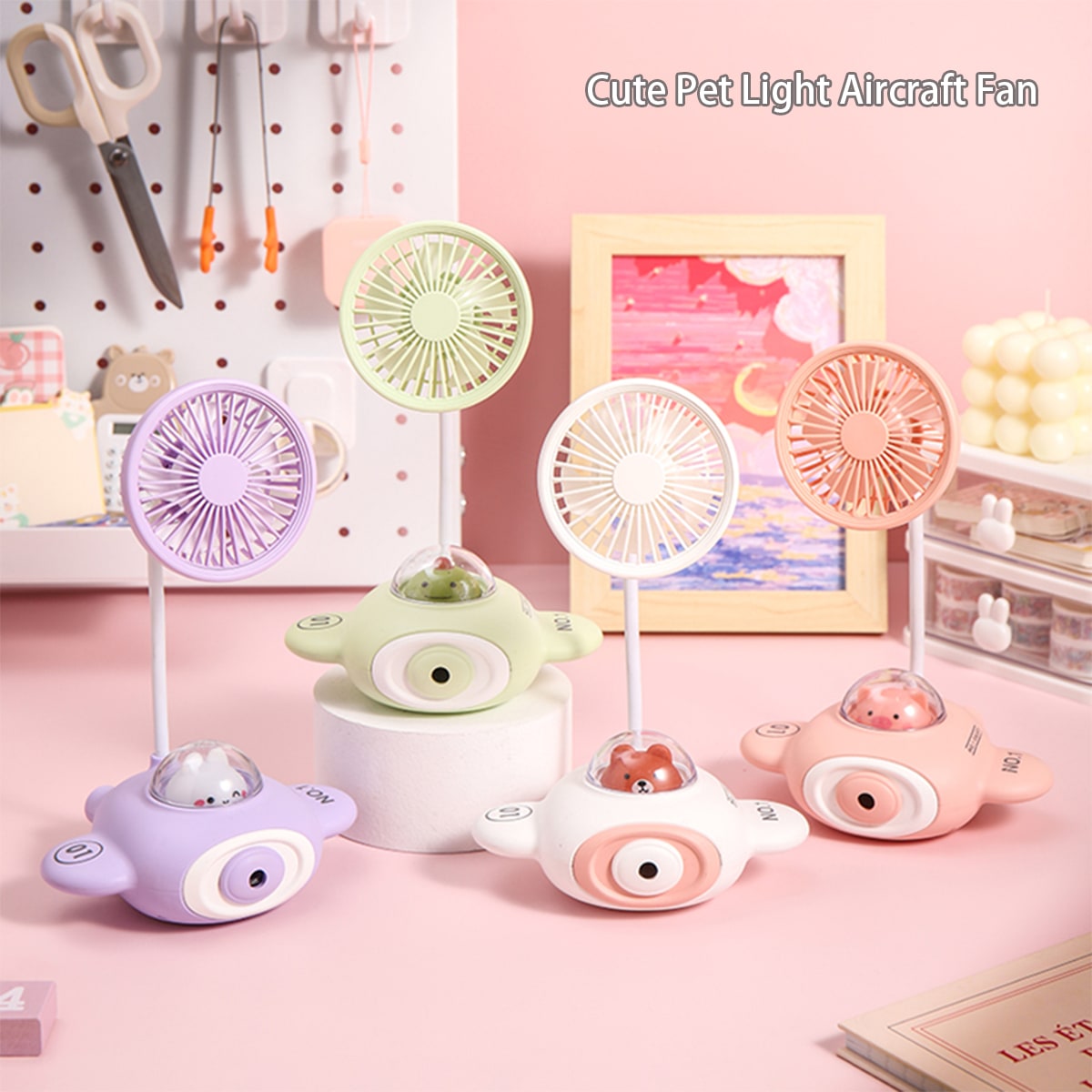 1 Rechargeable Portable Desktop Airplane Cute Little Fan, Which Can ...