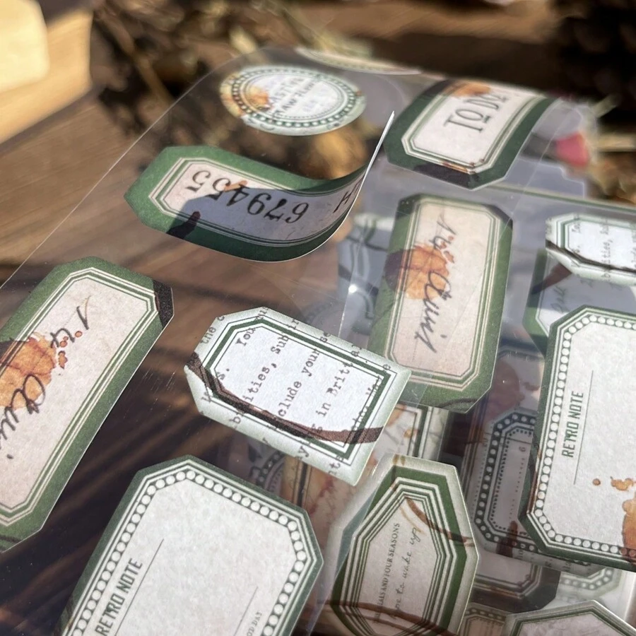 5.5cm*2m Writable Paper Label Tape, Retro Label Series, Pre-Cut Film ...