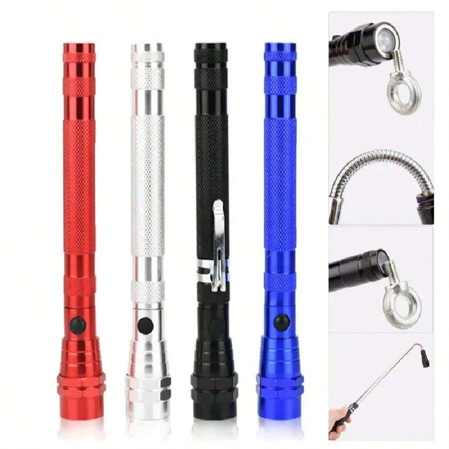 Magnet 3 LED Magnetic Pickup Tool Telescoping Flexible Extensible Led ...