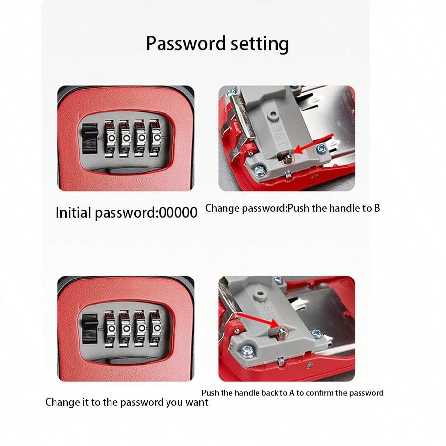 1pc Stainless Steel Mini Password Key Storage Box, Modern Style, Two ...