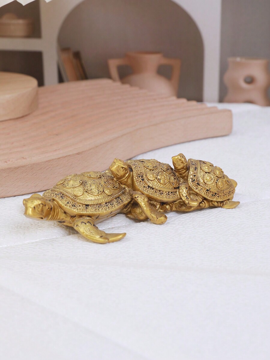 1pc/Set Modern Minimalist Resin Turtle Figurine With 3 Compartments For ...