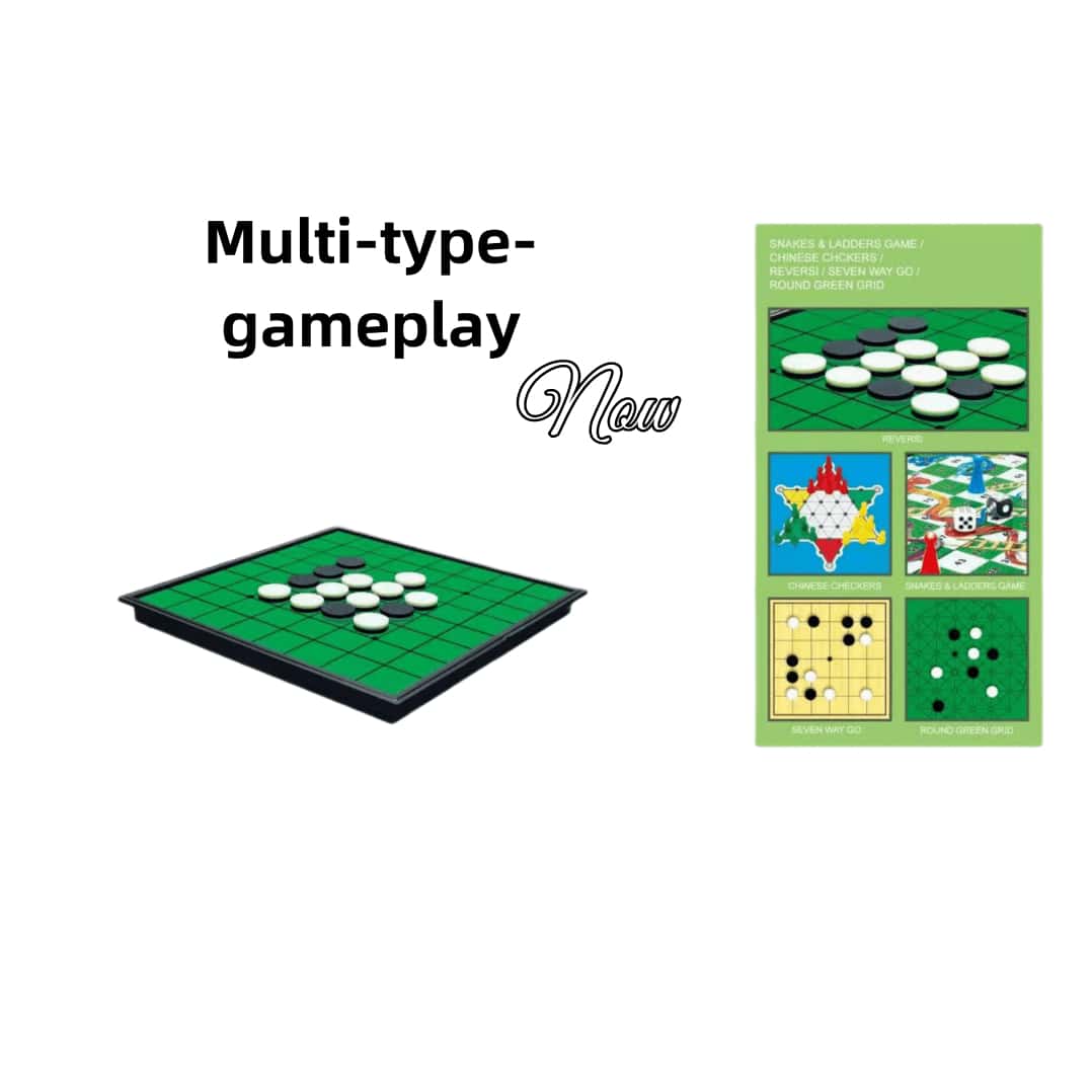 5-In-1 Chess Set With Multiple Games & Puzzle Challenges, Magnetic ...