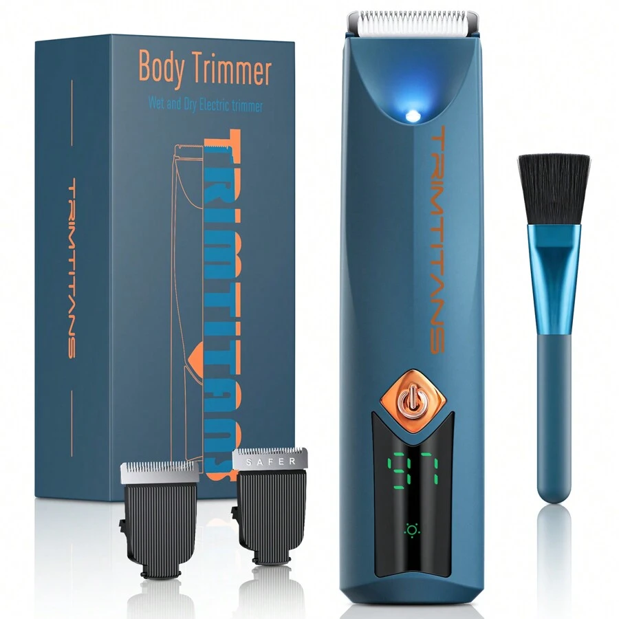 TRIMTITANS Body Hair Trimmer For Men, 2-In-1 Groin Hair Trimmer & Body ...