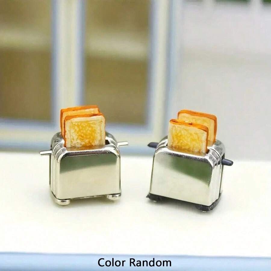 1pc 1:12 Scale Mini Metal Toaster Toys Dollhouse Accessory Simulated ...